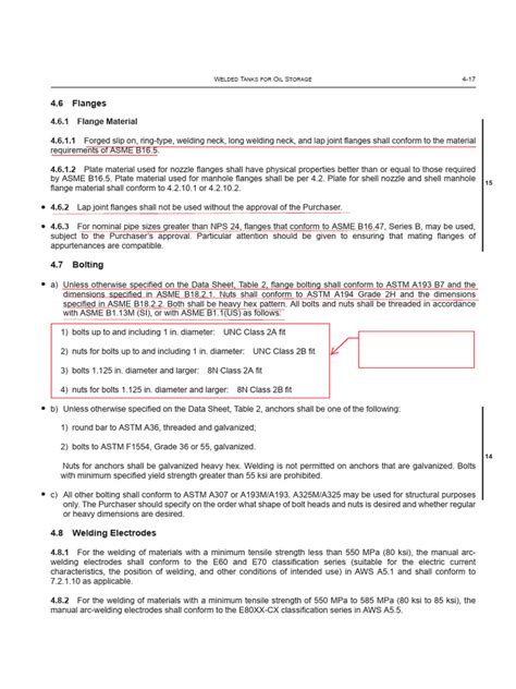 Bolt And Nut Class Unc 8n Api 650 Pdf
