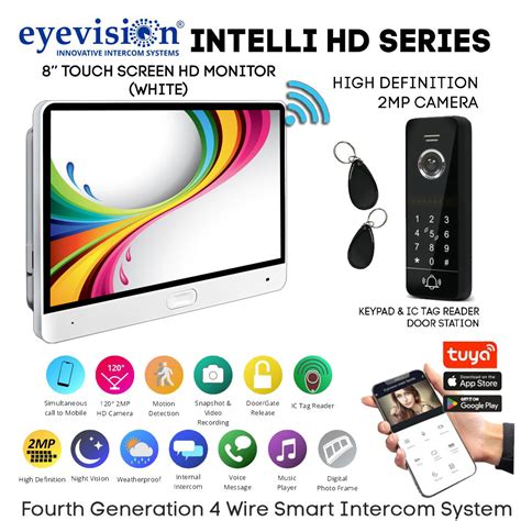 Hd Video Intercom Wifi System 120° 2mp Hd Intercom Camera Keypad