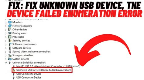 How To Fix Unknown Usb Device The Device Failed Enumeration Error On