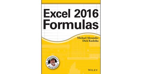 Excel 2016 Formulas Book