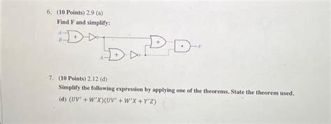 Solved Points A Find F And Simplify Chegg