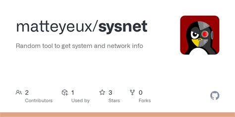 Github Matteyeuxsysnet Random Tool To Get System And Network Info