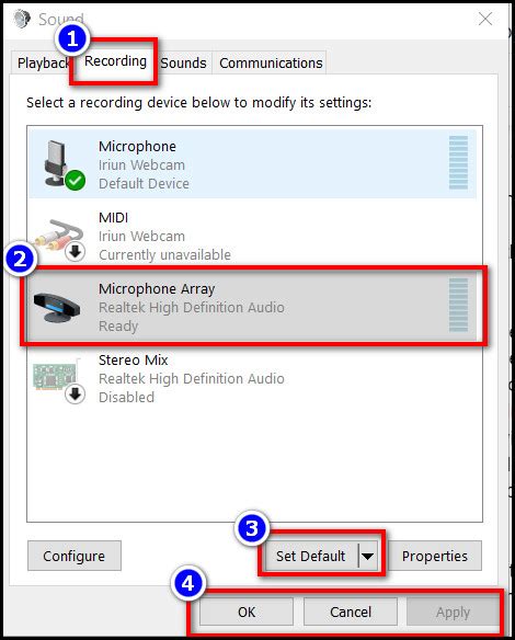 Enable And Set Default Microphone In Windows Guide