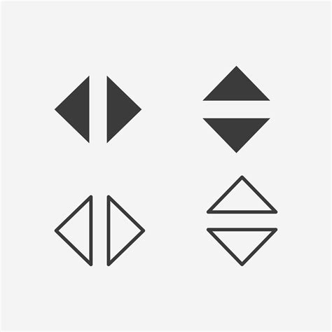 Arrow Icon Vector Button Set Sign Symbol 14531028 Vector Art At Vecteezy