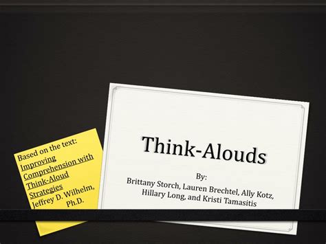Ppt Think Alouds Powerpoint Presentation Free Download Id 2831201