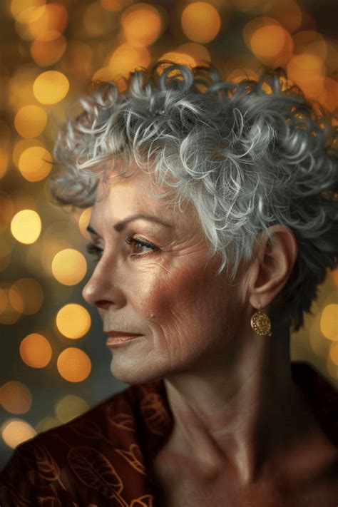 62 Curly Pixie Haircuts For Woman Over 50