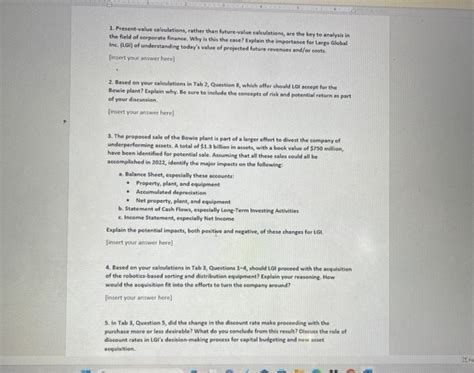 Solved 1 Present Value Calculations Rather Than