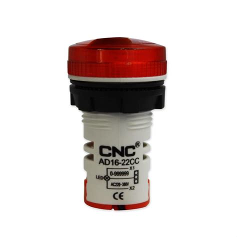 Piloto Led Remarcador Contador Rojo 22mm 0 999999 Ac220 380v