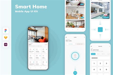 Smart Home Mobile App Ui Kit Ui Kits And Libraries ~ Creative Market