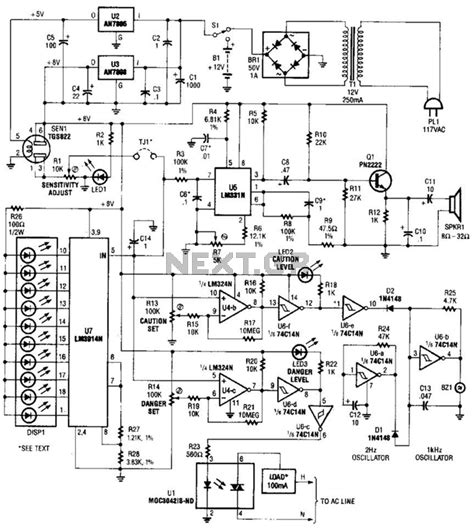 Explosive Gas Detector Circuit Next Electronics