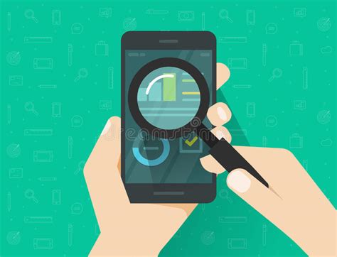 Statistics Research Icon Vector Flat Style Analysis Data With Growth Graph Stock Vector