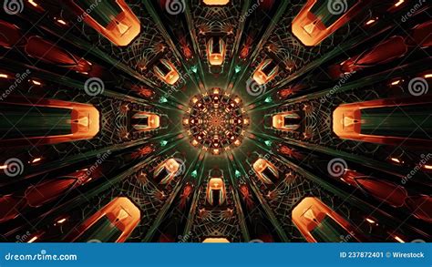 3d Rendering Of Futuristic Kaleidoscopic Patterns Background Stock Illustration Illustration