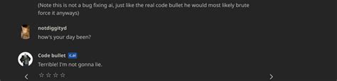 Working On A Characterai Code Bullet So Far Its Accurate Rcodebullet