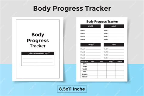 Premium Vector Body Progress Tracker Template