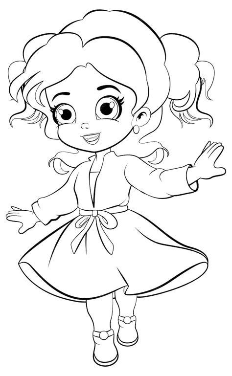 Premium Vector Cute Girl Dancing Isolated