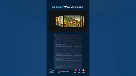 3d Gallery Wave Animation Using Html Css Html5 Css3 Codeing Javascript Developer 3d