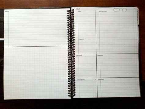 Custom Gtd Notebook Next Actions List Gtd