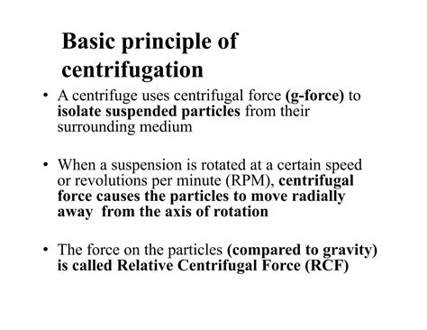 Biomedical Instrumentation Ii What Is Centrifugation Basic Principle Of Centrifugation