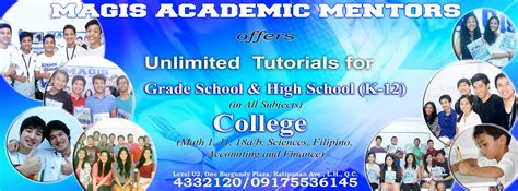 magis academic mentors end of sem promo in math 1 11 18 filipino