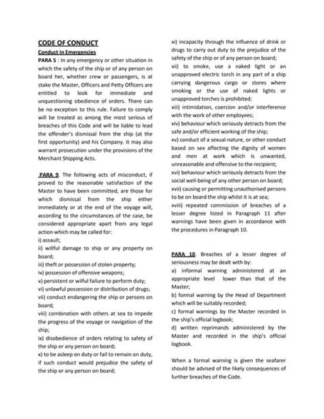 Code Of Conduct Alc And Mlc Pdf