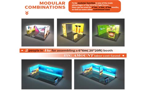 Onegyit Seg Display Stand Modular Design Led Seg Fabric Lightbox Seg Graphic Backlit Display