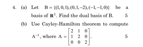 solved a ﻿let b { 1 0 1 0 1 2 1 1 0 } ﻿be a basis