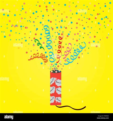 Background With An Exploding Firecracker Vector Illustration Stock Vector Image Art Alamy