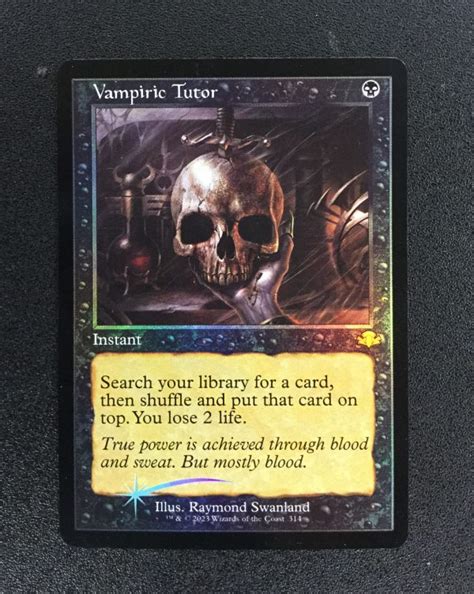 Vampiric Tutor Foil Retro Frame Mtg Proxy Dominaria Remastered