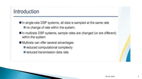 dsp module 5 multirate signal processing and its applications pdf