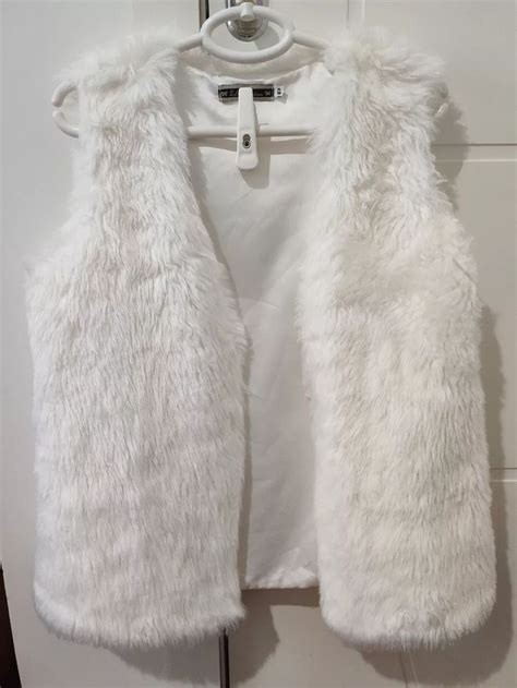 Colete Pelo Branco Coletes Lulu Collection Coletes De Pele Ideias Fashion Roupas