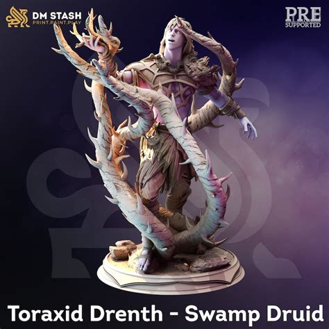 Drow Swamp Spider Druid Toraxid Figure 12k Base Print 3d Rpg Miniature T Idea Mini