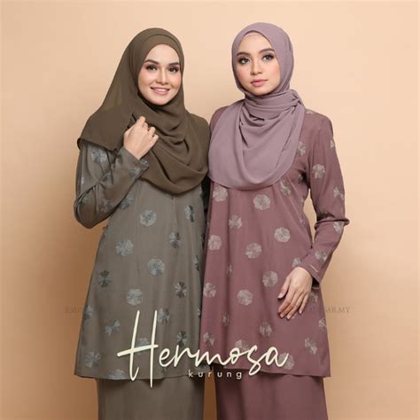 Sulam Baju Kurung Kurung Pahang Sulam Goyang Bunga Magnolia Dgn Kerawang Sisik Ikan Kaylee Upton