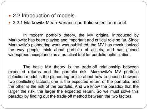 Ppt Using Mean Variance Model And Genetic Algorithm To Find The Optimized Weights Of Portfolio