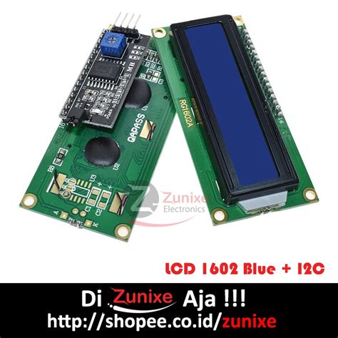 Jual Lcd 1602 Blue Backlight With I2c Serial Interface Module Tersolder