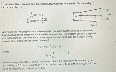 Solved 1 Incompressible Inviscid One Dimensional Flow