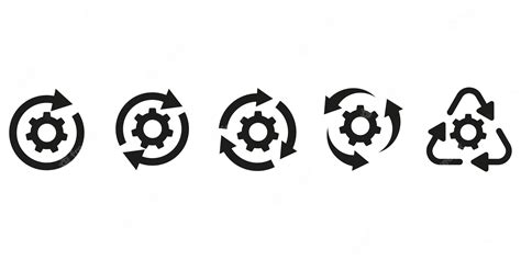 Premium Vector Workflow Vector Icons Gear And Arrow Work Flow Symbol Vector Illustration Eps10