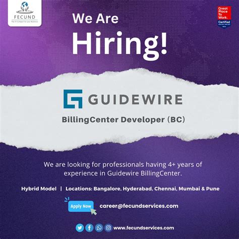 Arindam S On Linkedin Fecund Hiring Hybrid Fulltime Newvacancy Guidewire…