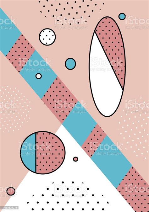 트렌디한 기하학적 요소 카드입니다 레트로 스타일 텍스처 패턴 및 기하학적 요소입니다 현대 추상 디자인 포스터 커버 카드 디자인 Eps 10 0명에 대한 스톡 벡터 아트 및