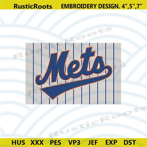 Mets Wordmark Logo Embroidery Mets Baseball Logo Machine Em Inspire