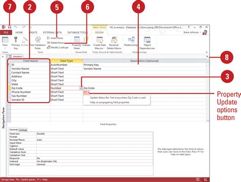 Design View Access Database