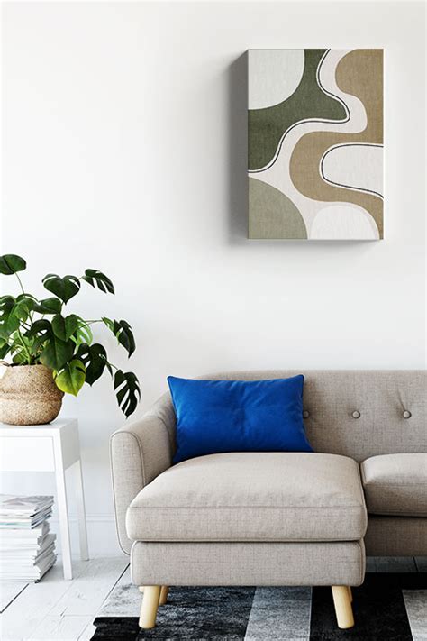 Graphical And Curvy Shape No5 Canvas Artdesign