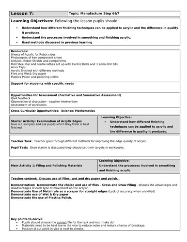 design technology robotics project lesson plans and work booklet
