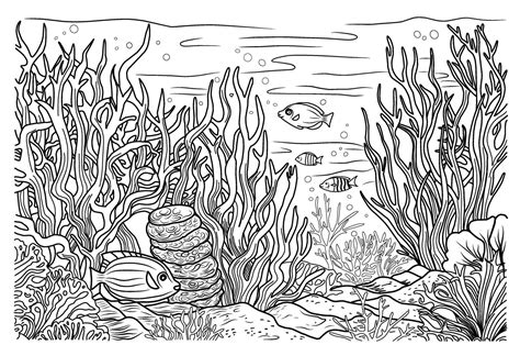 Coloring Sheet Underwater
