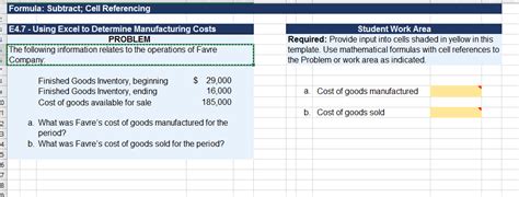 solved formula subtract cell referencing e4 7 using