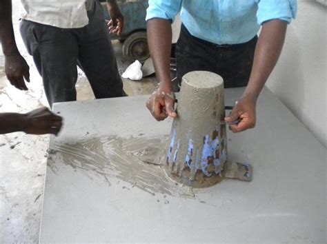 1 Workability Test Slump Flow 2 Workability Test V Funnel Download Scientific Diagram