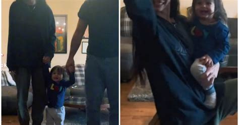 დედა თუ მამა რუსკა მაყაშვილი მეუღლესთან და შვილთან ერთად გადაღებულ სახალისო კადრებს