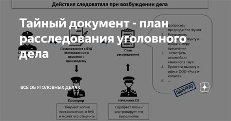 Тайный документ план расследования уголовного дела Все об уголовных делах Дзен