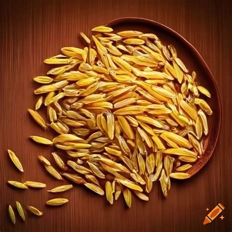Close Up Of A Single Golden Rice Grain On Craiyon