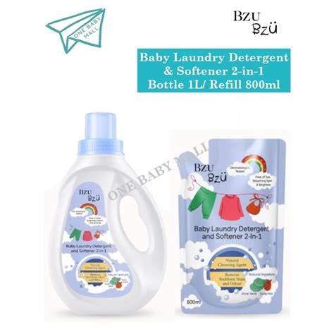 One Baby Mall BZU BZU Baby Laundry Detergent & Softener 2-in-1 (1L/ Refill 800ml) | Shopee Singapore