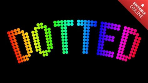 Dotted Rainbow Text Effect Generator